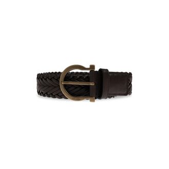 Ferragamo Geflochtener Lederg&uuml;rtel f&uuml;r den Alltag - - Accessories - Herren - Braun - 90 CM