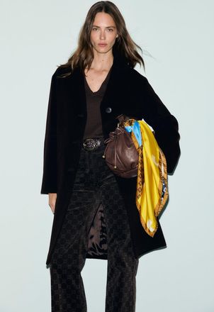 Gerard Darel Manteau droit en laine et angora - AELIS - Cinnamon