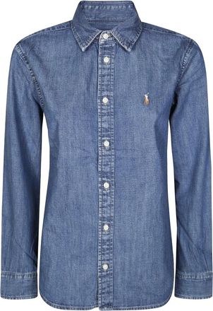 Polo Ralph Lauren Femme, Blouses et Chemises, Bleu, Taille: 38 FR Camicia Slim Fit Denim