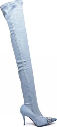 Diesel Femme, Chaussures, Bleu, Taille: 40 EU Stivale Alto in Denim