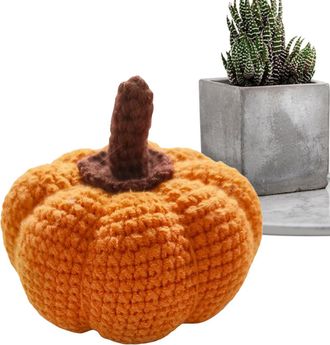 Generic Strickkürbisse Dekoration - 11 cm, Herbst Strick Künstliche Kürbisse, kleine Halloween -Stoffkürbisse | Herbst Thanksgiving Kitchen -Herzstück, Ästhet