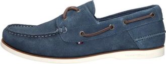 Tommy Hilfiger Homme, Chaussures, Bleu, Taille: 45 EU TH Boat Shoe Core Suede