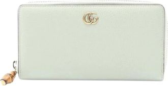 Gucci Pre-owned Leder Geldb&ouml;rse - - Pre-owned - Damen - Gr&uuml;n - ONE SIZE