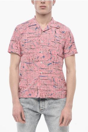 Beams Plus Patterned Short-Sleeve Shirt With Double Pocket size S