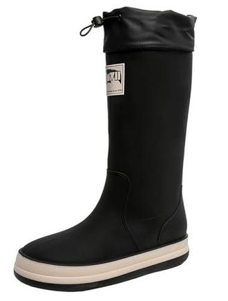 Pangolin Bottes de Pluie Imperm&eacute;ables Femme & Homme - Bottes Hautes en Caoutchouc avec Cordon Ajustable, Semelle Antid&eacute;rapante, Chaussures Outdoor L&eacute;g&egrave;res pour