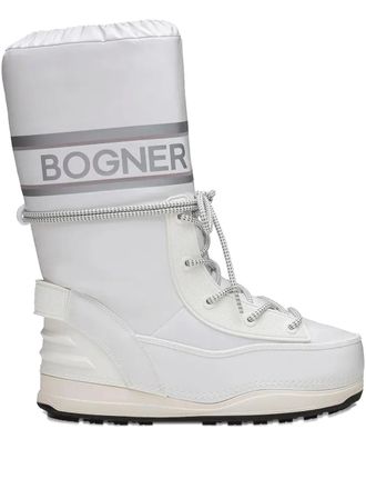 Bogner logo lace-up snow boots - Wei&szlig;