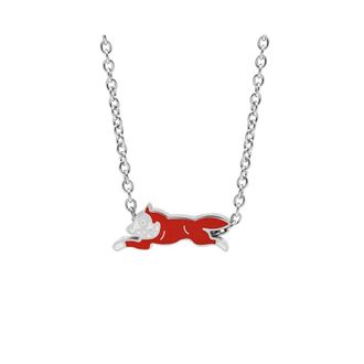 Icecream Chain Necklace Running Dog - - Accessories - Damen - Rot - ONE SIZE