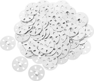 DOITOOL 100 St&uuml;ck Verzinkte Sechsl&ouml;chige Unterlegscheiben aus Eisen f&uuml;r Gipskartonplatten D&auml;mmstoff Flachscheiben Korrosionsbest&auml;ndig f&uuml;r Wand Decke Trockenba