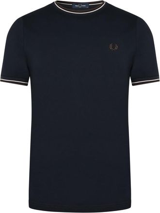 Fred Perry Softes T-Shirt mit Logo-Stickerei und Kontrastb&uuml;ndchen in