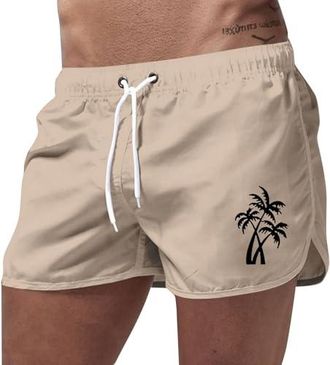 Generic Short Homme Sport Plage Casual Short Bain Homme Cordon Taille Elastique Outdoor Ete Lightweight Boxer Bain Homme Mode Short Respirant