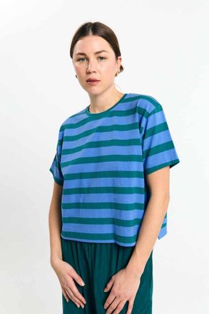 Suite13lab Damen vegan Top Isquia Stripes In Gr&uuml;n