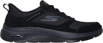 Skechers Baskets Go Walk Arch Fit 2.0 Seared pour Homme, Textile en Cuir Noir, 45 EU