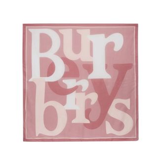 Burberry Lettering Logo Baumwollseide-Schal - - Accessories - Damen - Rosa - ONE SIZE