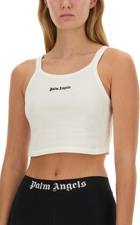 Palm Angels 100% Cotton Tank Top - White
