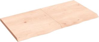 vidaXL Wandregal 120x60x(2-4) cm Massivholz Eiche Unbehandelt Vidaxl