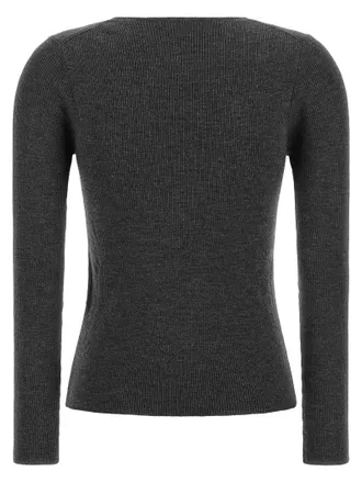 P.A.R.O.S.H. Ribbed Wool Sweater - Charcoal