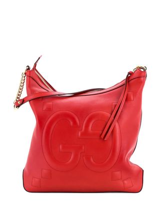 Gucci Apollo GG Embossed Calfskin Medium hobo bag - Rouge