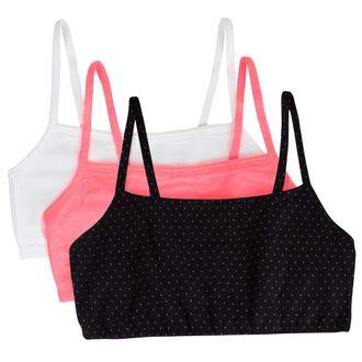 Fruit Of The Loom Womens Spaghetti Strap Pullover Sports Bra, 3-Pack