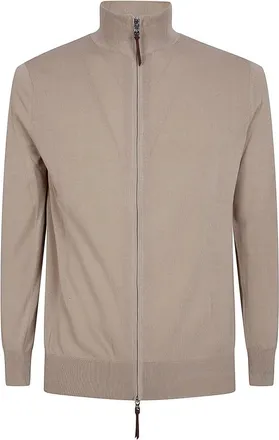 Ballantyne Homme, Pulls, Gris, Taille: XL Full Zip Cardigan