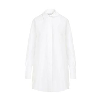 Patou Femme, Blouses et Chemises, Blanc, Taille: 36 FR Robe Chemise Oversize en Popeline de Coton
