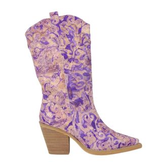 Alma En Pena Stiefelette mit Stickerei - - Shoes - Damen - Lila - 40 EU