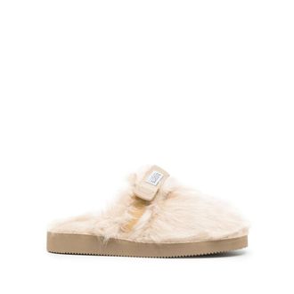 Suicoke Femme, Chaussures, Beige, Taille: 36 1/2 EU Zavo 2-Eu Faux-Fur Slides