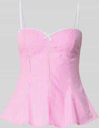 Gina Tricot Slim Fit Top mit Zierschleife