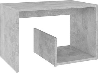 vidaXL Table Basse vidaXL Table de Canapé Bout de Canapé Meuble de Salle de Séjour Salon Intérieur Gris Béton 59x36x38 cm Aggloméré
