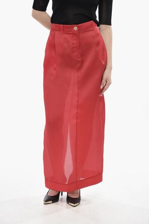 Khaite Silk Organza Pencil Skirt LUCIAN Khaite