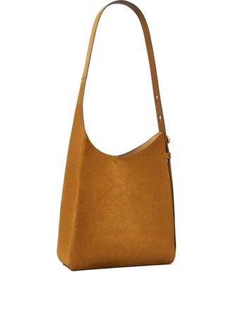Tory Burch petit sac cabas &agrave; logo emboss&eacute; Romy - Marron