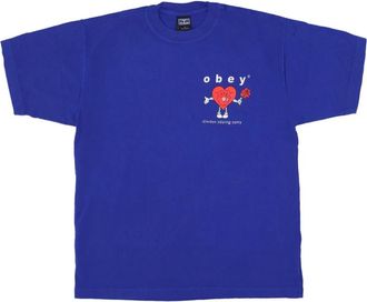 Obey M&auml;nner Saying Sorry Klassisches Tee - - Tops - Herren - Blau - XL