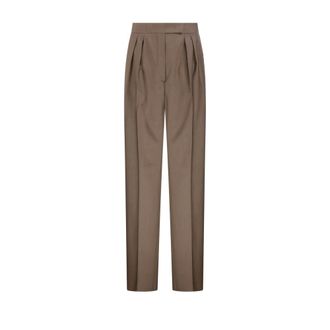 Max Mara Femme, Pantalons, Brun, Taille: 34 FR Pantalon Zimino