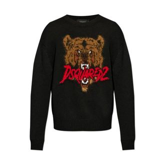 Dsquared2 Rundhals-Strickware - - Knitwear - Herren - Schwarzk - L