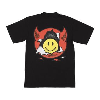 Market Smiley Inner Peace Tee - - Tops - Herren - Schwarzk - XL