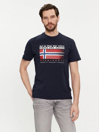 Napapijri T-Shirt S-Kreis NP0A4HQR Dunkelblau Regular Fit