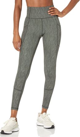 Amazon Essentials Damen Active Sculpt Workout Leggings in voller Länge mit hohem Bund und Taschen (in Übergröße erhältlich), Mehrfarbig Punkte, 4XL Große Größen