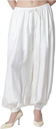 Rotate Rotate Birger Christensen, Femme, Pantalons, Blanc, Taille: 40 FR Striped Balloon Pants