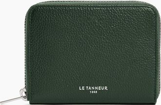 Le Tanneur Porte monnaie zipp&eacute; avec porte cartes amovible Albertine en cuir grain&eacute;
