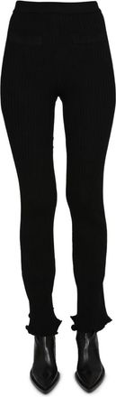 Paco Rabanne Cotton Flare Leggings - Black