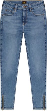 Lee Damen Jeans Scarlett High Zip, High Waist Skinny Cropped Fit, Skinny Bein