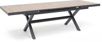 Oviala Tivoli ausziehbarer Tisch f&uuml;r 10 Personen, aus Aluminium und Keramik