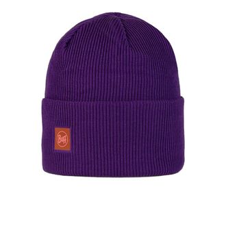 Buff Crossknit Beanie Purple