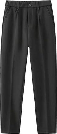 Generic Pantalon fusel&eacute; d&eacute;contract&eacute; en laine pour homme, coupe ajust&eacute;e, coupe confortable, tenue daffaires, pantalon habill&eacute; extensible pour homme, gris, 44