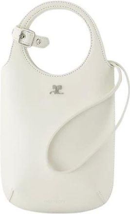 Courr&egrave;ges Femme, Sacs, Blanc, Taille: ONE Size Slim Tote Bag