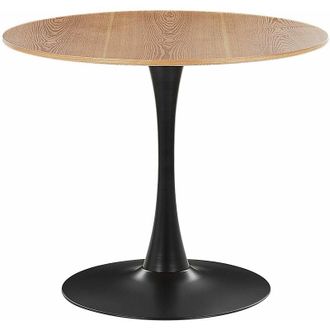 Beliani Esstisch BOCA Helle Esche 90 cm 90 cm