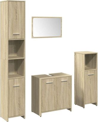vidaXL Vidaxl - Ensemble de meubles de salle de bain 4 pcs chêne sonoma