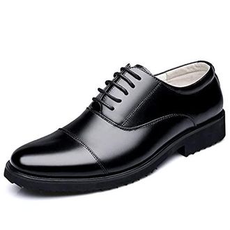 Generic Chaussures habill&eacute;es Oxford for Hommes &agrave; Lacets, Bout Rond, Cuir, Semelle en Caoutchouc antid&eacute;rapante, Talon carr&eacute;, Bal de Promo(41 EU)