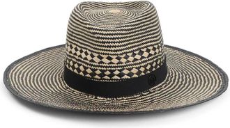 Maison Michel Femme, Accessoires, Beige, Taille: ONE Size Chapeau Fedora en Paille Tress&eacute;e