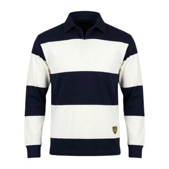 Armor Lux Sweat COL Polo Navire/Milk - - Tops - Herren - Mehrfarbig - L