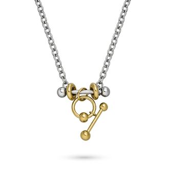 Liebeskind BERLIN Necklace - Halskette aus Edelstahl - Bicolor Silber/IP Gold - Ankerkette verstellbar bis 45 cm - wasserfest & hautfreundlich